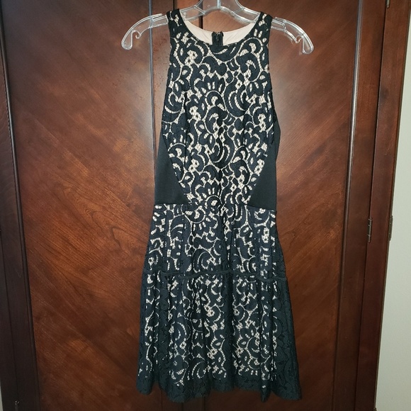 Mossimo Supply Co. | Dresses | Mossimo Dress With Black Lace Overlay ...